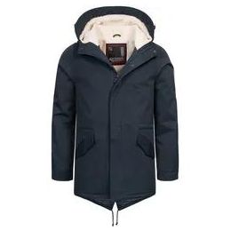 Winterjacke Alessandro Salvarini "ASMauro", Herren, Gr. XL (54), blau (navy), Obermaterial: 100% Polyester Innenmaterial: 100% Polyester, Jacken Winterjacke, mit warmem Teddyfell