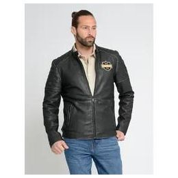 Lederjacke Mustang "31022114", Herren, Gr. M, schwarz, Obermaterial: 100% Lammleder. Futter: 100% Baumwolle. &Auml;rmelfutter: 100% Polyester. Taschenfutter: 100% Baumwolle, Jacken