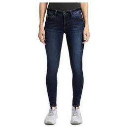 Skinny-fit-Jeans Tom Tailor DENIM "JONA", Damen, Gr. 28, L&auml;nge 32, blau (schwarz stone wash denim), Denim/Jeans, Obermaterial: 72% Baumwolle, 27% Polyester, 1% Elasthan, skinny fit lang, Jeans