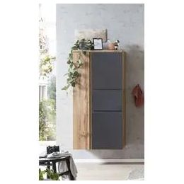 Midischrank Welltime "S&ouml;lden", grau (matt grau), B:65cm H:130cm T:35cm, MDF, Schr&auml;nke, Midischrank