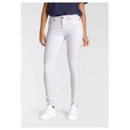 Skinny-fit-Jeans Arizona "Ultra Soft", Damen, Gr. 50, N-Gr, wei&szlig;, Denim/Jeans, Obermaterial: 65% Baumwolle, 33% Polyester, 2% Elasthan, Basic, skinny fit lang, Jeans, hohe Leibh&ouml;he, lang, aus Baumwolle, Polyester und Elasthan