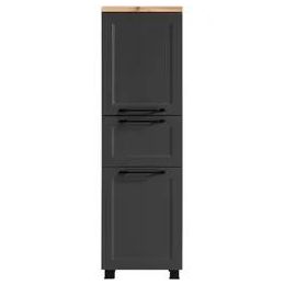 Midischrank Welltime "Lana", grau (matt grau), B:40cm H:130cm T:35cm, MDF, Schr&auml;nke, Midischrank, Badm&ouml;bel, 40 cm breit