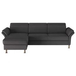 Ecksofa Home Affaire "Calypso L-Form", grau (anthrazit), B:260cm H:85cm T:172cm, 100% Polyester, Sofas, Ecksofa, mit motorischen Funktionen im Sofa und Recamiere