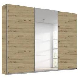 Schwebet&uuml;renschrank Rauch "Kleiderschrank Schrank Garderobe W&auml;scheschrank TOMA", braun (eiche artisan), B:271cm H:210cm T:62cm, Holzwerkstoff, Schr&auml;nke, Schwebet&uuml;renschrank, inkl. Regaleinsatz sowie zus&auml;tzlichen Einlegeb&ouml;den MADE IN GERMANY