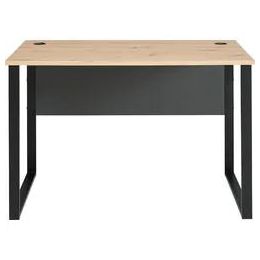 Schreibtisch Innostyle, braun (artisan eiche, schwarz matt, artisan eiche), B:120cm H:77cm T:73cm, Tische, Schreibtisch
