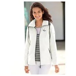 Fleecejacke Casual Looks, Damen, Gr. 36, beige (ecru), 100% Polyester, unifarben, Jacken Fleecejacke