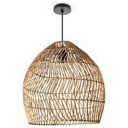 Paco Home Pendelleuchte "ORNA", braun, &Oslash; 40cm H: 41cm, Leuchten, Pendellampe Rattan Korb Boho Modern Esszimmerlampe Natur Vintage E27, Pendelleuchte