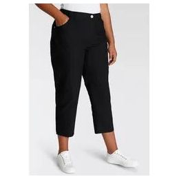 Caprihose KjBRAND "Betty 7/8", Damen, Gr. 54, N-Gr, schwarz, Web, Obermaterial: 60% Baumwolle, 37% Polyamid, 3% Elasthan, Basic schmal, Hosen Caprihose, Sommerhose