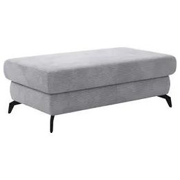 Sit & More Polsterhocker SIT & MORE "Bolero", silber, B:121cm H:45cm T:67cm, 100% Polyester, Hocker, Polsterhocker
