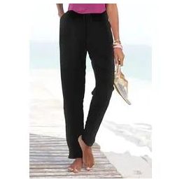 Beach Time Jerseyhose BEACHTIME, Damen, Gr. 44, N-Gr, schwarz, Jersey, Obermaterial: 100% Viskose, unifarben, figurumspielend lang, Hosen Jerseyhose, mit Taschen, Jogginghose, Relaxhose, Basic