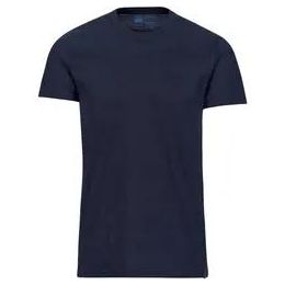 T-Shirt TRIGEMA "TRIGEMA Slim Fit T-Shirt aus DELUXE Baumwolle", Damen, Gr. L, blau (navy), 100% Baumwolle, Basic, Shirts T-Shirt