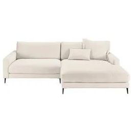 Ecksofa Home Affaire "Downtown, B/T/H: 272/190/84 cm L-Form", beige (creme), B:272cm H:84cm T:190cm, 100% Polyester, Sofas, Ecksofa, weicher Sitzkomfort auch in Cord und Boucl&eacute;, incl. Zierkissen