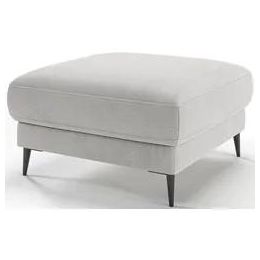 Polsterhocker Home Affaire "Downtown", silber, B:80cm H:44cm T:80cm, 95% Polyester, 5% Nylon, Hocker, Polsterhocker, passend zur Serie, auch in Cord