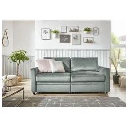 Schlafsofa DIE PLANBAR "MP-PD19021", blau (ice), B:186cm H:90cm T:100cm, 100% Polyester, Sofas, Schlafsofa, mit L&auml;ngsschl&auml;ferfunktion 80 bzw. 160x210 cm