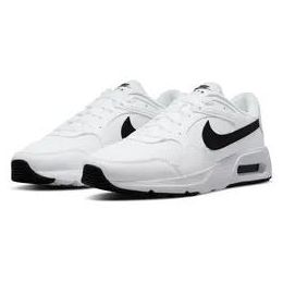 Sneaker Nike SPORTSWEAR "AIR MAX SC", Herren, Gr. 42,5, schwarz-wei&szlig; (wei&szlig;, schwarz), Leder, Textil, kontrastfarbene Details, unifarben, Schuhe Sneaker