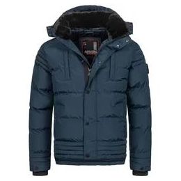 Winterjacke Alessandro Salvarini "ASFabiano", Herren, Gr. XXL (56), blau (navy), Obermaterial: 100% Polyester; Innenseite: 100% Polyester, Jacken Winterjacke, mit warmem Teddyfell und abnehmbarer Kapuze