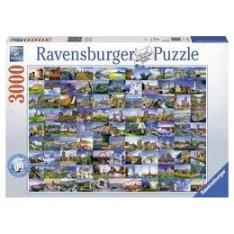 Puzzle Ravensburger "99 Beautiful Places in Europe", bunt, Puzzles, KinderB:121cm H:80cm, Pappe, Motiv, Made in Germany, B:121cm H:80cm