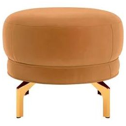 Sit & More Polsterhocker SIT & MORE "Orient 3", gold, B:63cm H:46cm T:63cm, 100% Polyester, Hocker, Polsterhocker, goldfarbene Metallf&uuml;&szlig;e
