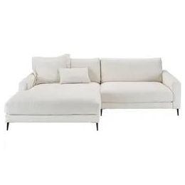 Ecksofa Home Affaire "Downtown, B/T/H: 272/190/84 cm L-Form", wei&szlig;, B:272cm H:84cm T:190cm, 96% Polyester, 4% Polyacry, Sofas, Ecksofa, weicher Sitzkomfort auch in Cord und Boucl&eacute;, incl. Zierkissen