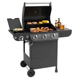 Gasgrill El Fuego "Columbus 3+1", schwarz, B:118cm H:108cm T:58cm, Grills, BxTxH: 117,5x58,5x107,5 cm