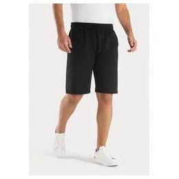 Sweatshorts Kangaroos "kurze Jogginghose", Herren, Gr. 48/50 (M), N-Gr, schwarz, Sweatware, Obermaterial: 60% Baumwolle, 40% Polyester, unifarben, Basic, l&auml;ssig geschnitten kniefrei, Hosen Sweatshorts, aus weicher Sweatware mit Kordel