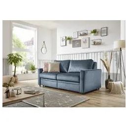 Schlafsofa DIE PLANBAR "MP-PD19021", blau (marine), B:186cm H:90cm T:100cm, 100% Polyester, Sofas, Schlafsofa, mit L&auml;ngsschl&auml;ferfunktion 80 bzw. 160x210 cm