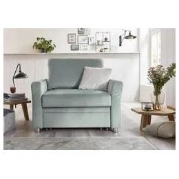 Schlafsofa DIE PLANBAR "MP-PD19021", blau (ice), B:106cm H:90cm T:100cm, 100% Polyester, Sofas, Schlafsofa, mit L&auml;ngsschl&auml;ferfunktion 80x210 cm