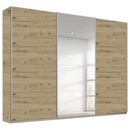 Schwebet&uuml;renschrank Rauch "Kleiderschrank Schrank Garderobe W&auml;scheschrank TOMA", braun (eiche artisan), B:271cm H:229cm T:62cm, Holzwerkstoff, Schr&auml;nke, Schwebet&uuml;renschrank, inkl. Regaleinsatz sowie zus&auml;tzlichen Einlegeb&ouml;den MADE IN GERMANY