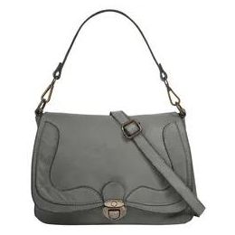 Umh&auml;ngetasche Samantha Look, Damen, Gr. B/H/T: 28cm x 21cm x 7cm onesize, grau, Leder, Taschen Umh&auml;ngetasche, echt Leder, Made in Italy