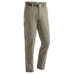 Outdoorhose Maier Sports "Torid slim zip", Herren, Gr. 56, Normalgr&ouml;&szlig;en, beige (dunkelbeige), 90% Polyamid, 10% Elasthan, Hosen Outdoorhose, Herren Zip-Off Wanderhose, atmungsaktive Trekkinghose, Slim Fit