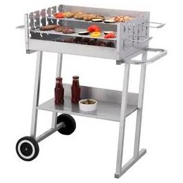 Holzkohlegrill Tepro "Grillwagen Pasadena", silber (silberfarben), B:84cm H:90cm T:52cm, Grills, BxTxH: 84x52x90 cm
