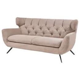 2,5-Sitzer 3C Candy "Beatrice, extravagantes Megasofa, bequem, K&uuml;chensofa", rosa (ros&eacute;), B:200cm H:94cm T:95cm, 88% Polyester, 12% Polyacryl, Sofas, mit R&uuml;ckensteppung im Rautenmuster, in Samt Optik oder in Breitcord