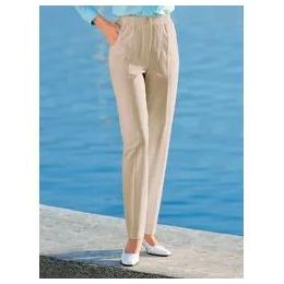 Schlupfhose COME ON, Damen, Gr. 27, Kurzgr&ouml;&szlig;en, beige, 62% Polyester, 36% Viskose, 2% Elasthan, unifarben, lang, Hosen Schlupfhose