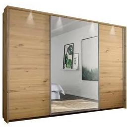 Schwebet&uuml;renschrank Rauch "Kleiderschrank Schrank Garderobe W&auml;scheschrank TOMA mit Passepartout", braun (eiche artisan), B:323cm H:233cm T:64cm, Holzwerkstoff, Schr&auml;nke, Schwebet&uuml;renschrank, inkl. Regaleinsatz sowie zus&auml;tzlichen Einlegeb&ouml;den MADE IN GERMANY