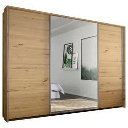 Schwebet&uuml;renschrank Rauch "Kleiderschrank Schrank Garderobe W&auml;scheschrank TOMA mit Passepartout", braun (eiche artisan), B:323cm H:214cm T:64cm, Holzwerkstoff, Schr&auml;nke, Schwebet&uuml;renschrank, inkl. Regaleinsatz sowie zus&auml;tzlichen Einlegeb&ouml;den MADE IN GERMANY
