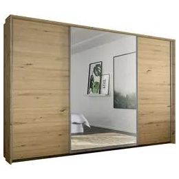 Schwebet&uuml;renschrank Rauch "Kleiderschrank Schrank Garderobe W&auml;scheschrank TOMA mit Passepartout", braun (eiche artisan), B:323cm H:233cm T:64cm, Holzwerkstoff, Schr&auml;nke, Schwebet&uuml;renschrank, inkl. Regaleinsatz sowie zus&auml;tzlichen Einlegeb&ouml;den MADE IN GERMANY