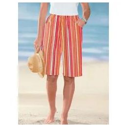 Bermudas Classic Basics, Damen, Gr. 56, Normalgr&ouml;&szlig;en, bunt (apricot, rot, gestreift), 100% Baumwolle, gemustert, gestreift, mehrfarbig, knielang, Hosen Bermudas