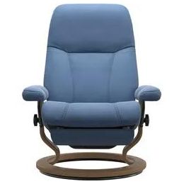 Relaxsessel stressless "Consul", lazuli blau batick, B:76cm H:100cm T:74cm, Leder BATICK: BATICK ist ein leicht korrigiertes, durchgef&auml;rbtes und genarbtes M&ouml;belleder, bei dem die meisten Unebenheiten und Spuren in der Regel entfernt wurden.;Leder PALOMA: PALOMA ist ein durchgef&auml;rbtes Semianilin-M&ouml;belleder mit nat&uuml;rlicher Narbung.;ROHLEDER Stoff Q2 FARON: Ein fester zuverl&auml;ssiger Boucl&eacute; mit einem s