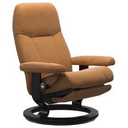 Relaxsessel stressless "Consul", new caramel batick, B:85cm H:100cm T:77cm, Leder BATICK: BATICK ist ein leicht korrigiertes, durchgef&auml;rbtes und genarbtes M&ouml;belleder, bei dem die meisten Unebenheiten und Spuren in der Regel entfernt wurden.;Leder PALOMA: PALOMA ist ein durchgef&auml;rbtes Semianilin-M&ouml;belleder mit nat&uuml;rlicher Narbung.;ROHLEDER Stoff Q2 FARON: Ein fester zuverl&auml;ssiger Boucl&eacute; mit einem s