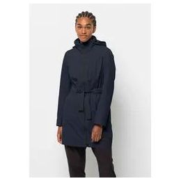 Regenmantel Jack Wolfskin "NORDEN PORT COAT W", Damen, Gr. XS (34), blau (night, blau), OBERSTOFF: 100% POLYAMID Futter: 100% POLYESTER, M&auml;ntel