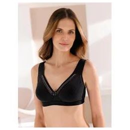 Soft-BH Speidel, Damen, Gr. 80, Cup D, schwarz, 95% Baumwolle, 5% Polyamid, BHs BH BH-Set Soft-BH B&uuml;gelloser-BH
