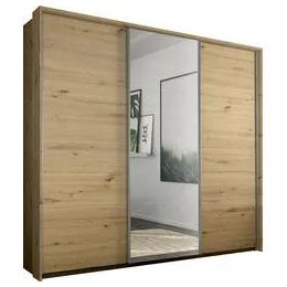 Schwebet&uuml;renschrank Rauch "Kleiderschrank Schrank Garderobe W&auml;scheschrank TOMA mit Passepartout", braun (eiche artisan), B:211cm H:233cm T:64cm, Holzwerkstoff, Schr&auml;nke, Schwebet&uuml;renschrank, inkl. Regaleinsatz sowie zus&auml;tzlichen Einlegeb&ouml;den MADE IN GERMANY