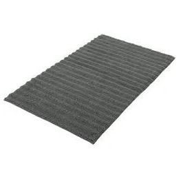 Badematte Kleine Wolke "Yara", grau (schiefer), H:5mm, Baumwolle, Badematten, Badematte, Badteppich, Uni Farben, gestreift, waschbar