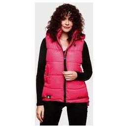 Steppweste Marikoo "Zarinaa", Damen, Gr. S (36), pink (fuchsia), Obermaterial: 100% Polyester; Futter: 100% Polyester; Wattierung: 100% Polyester, Westen Steppweste, mit vier seitlichen Taschen