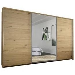 Schwebet&uuml;renschrank Rauch "Kleiderschrank Schrank Garderobe W&auml;scheschrank TOMA mit Passepartout", braun (eiche artisan), B:368cm H:233cm T:64cm, Holzwerkstoff, Schr&auml;nke, Schwebet&uuml;renschrank, inkl. Regaleinsatz sowie zus&auml;tzlichen Einlegeb&ouml;den MADE IN GERMANY
