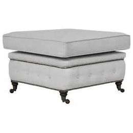 Polsterhocker Home Affaire "Aarburg", silber, B:75cm H:50cm T:70cm, 100% Polyester, Hocker, Polsterhocker, passend zur Serie "Aarburg"