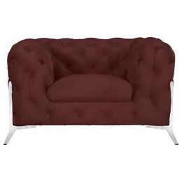 Chesterfield-Sessel Home Affaire "Amaury Sessel", rosa (rose), B:125cm H:75cm T:97cm, Struktur (100% Polyester9;Samtoptik (100% Polyester), Sessel, aufw&auml;ndige Knopfheftung, moderne Chesterfield Optik, Fu&szlig;farbe w&auml;hlbar