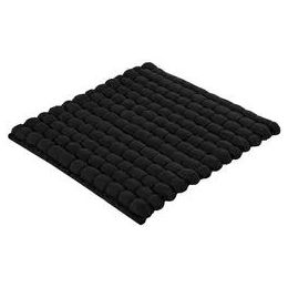 Badematte Kleine Wolke "Avera", schwarz, H:50mm, Baumwolle, Polyester, Badematten, Badematte, Badteppich, Uni Farben, handgewebt, quadratisch & rechteckig