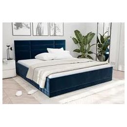 Polsterbett "Prag", blau (k&ouml;nigsblau), B:160cm L:210cm, Bezug 100% Polyester, Polsterung: Polsterwatte, Material Gestell: gepolsterter Holzwerkstoff, Westfalia Schlafkomfort, Betten, Polsterbett, 3 Matraztenarten w&auml;hlbar, mit und ohne Bettkasten