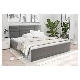 Polsterbett "Prag", grau, B:200cm L:210cm, Bezug 100% Polyester, Polsterung: Polsterwatte, Material Gestell: gepolsterter Holzwerkstoff, Westfalia Schlafkomfort, Betten, Polsterbett, 3 Matraztenarten w&auml;hlbar, mit und ohne Bettkasten